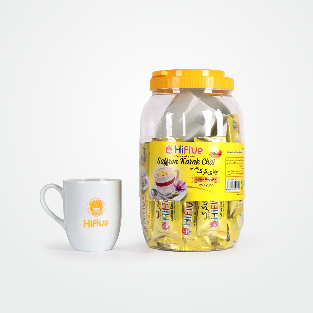 Saffron Crack tea - های فایو چای کرک زعفرانی بشکه‌ای